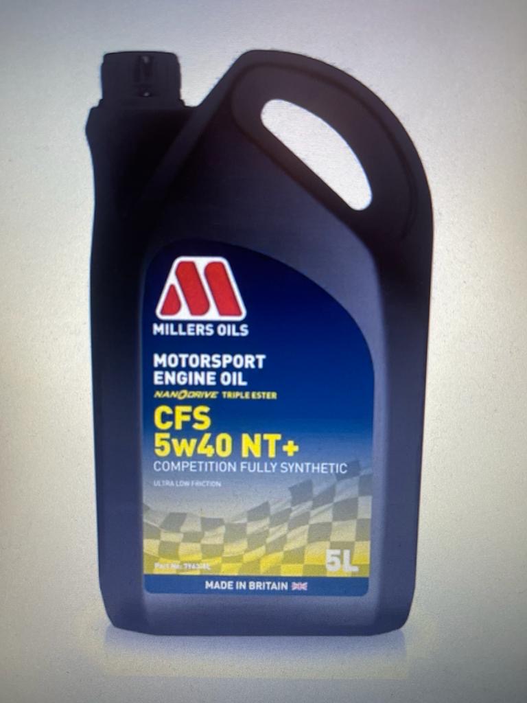 Millers Motorsport Engine Oil 5w40 – Anthony Seddon Racing
